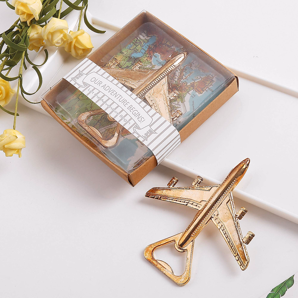 3-Piece Antique, Jet, and Passenger Airplane Bottle Opener Set for Aviation Enthusiasts Gifts for Pilot Airplane Decor Gift for Veteran Beer Bottle Openers in Gift Box