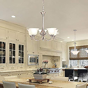 Hampton Bay 19710-000 Santa Rita 2-Light Brushed Nickel Inverted Pendant