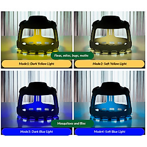 FROGURU Flea Trap with 20 Sticky Refill Discs - Easy to Use Indoor Flea Catcher Treatment with 4 LED Light Modes - Traps Insects Inside Your Home Like Fleas, Flies, Mosquitoes, Gnats, Moths, etc.