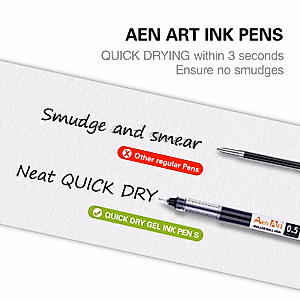 Rollerball Pens, 30 Pack Fine Point Rollering Ball Pen, 0.5mm Fine Tip Liquid Ink Pens, Quick-Drying Pen for Writing, Notetaking and Drawing