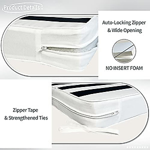 TWLEAR Outdoor Cushion Covers for Patio Furniture, Patio Cushion Covers Replacement, Water Resistant Chair Cushion Slipcovers, 24" x 24" x 4", 2 Pack, Cabana Black (Covers ONLY)