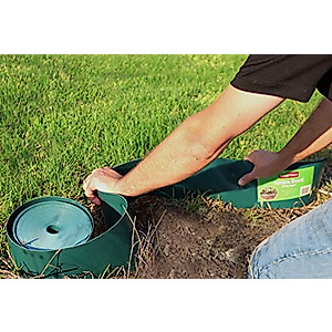 TABOR TOOLS Terrace Board, Landscape Edging Coil, Grass Barrier, Bender Board, Garden Liner,1/25" = 0.04" Inch Thin, 5 Inch High. ES24. (Black, 60 Ft)