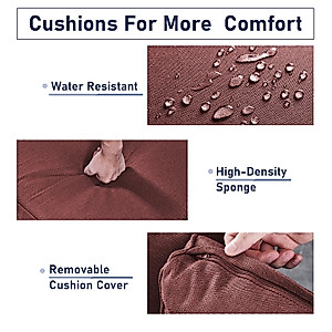 moosprr Swivel Rocker Patio Chairs：2 Pieces Patio Swivel Rocker Chair with Wicker Armrests Patio Swivel Rocking Chairs Outdoor Swivel Rocker Patio Chairs