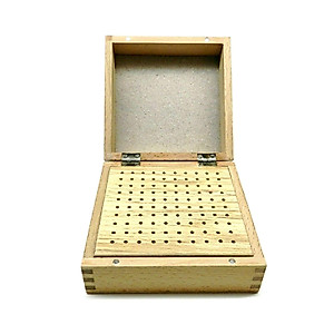 JTS Bur Holder Organizer Box Holds 100 Jewelry Burs Storage 3/32" Jewelers Bench Organizer Deluxe Box with Dual Magnetic Self Lock Lid Cover