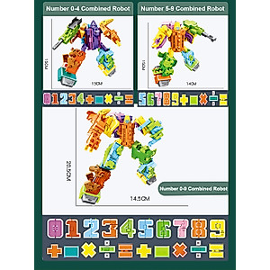 Number Robots Dinosaur Toys Action Figure for Kids Number Learning