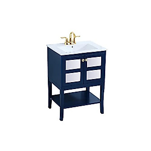 Elegant Kitchen and Bath 24 inch Bathroom Vanity Cabinet - Blue