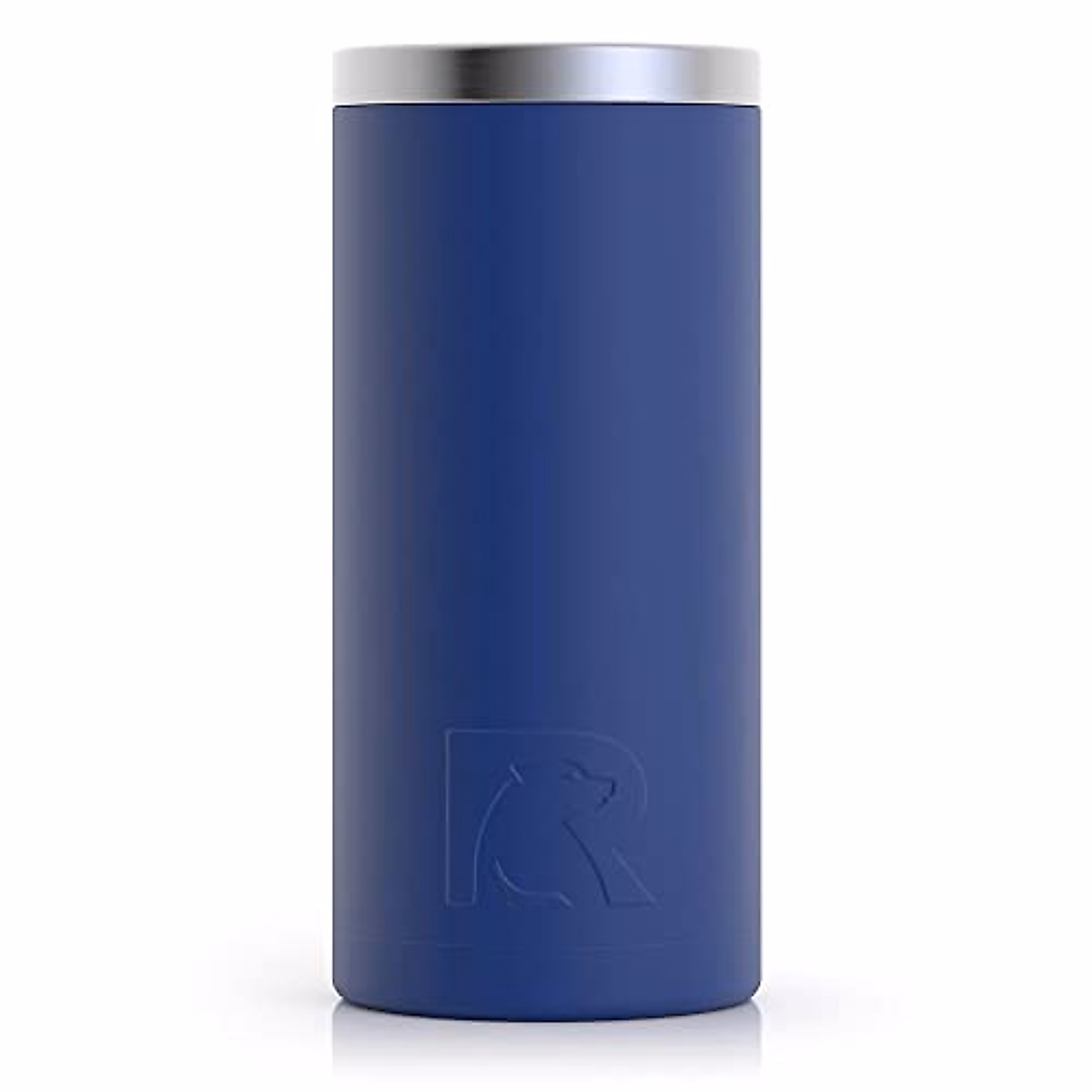 RTIC Skinny Can Cooler Slim, Insulated, Beer, Beverage, Soda Can Cooler with Lid, Stainless Steel Metal, Double Wall Insulation Coozie for Cans, Sweat Proof, Fits all 12oz Slim Cans, Gulf Blue, Matte