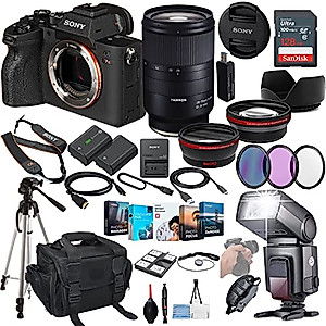 Sony a7R IVA Mirrorless Camera Bundle - ILCE7RM4A/B with Tamron 28-75mm Lens + Prime Accessory Package Including 128GB Memory, TTL Flash, Extra Battery, Software Package, Auxiliary Lenses & More
