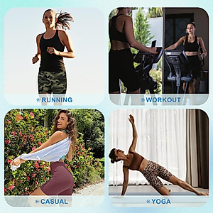 Biker Shorts Women - Black Tummy Control Gym Running Workout Yoga Womens Compression Shorts