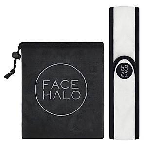 FACE HALO Reusable Makeup Headband & Wash Bag Accessories Pack - Premium Spa Accessories for Women