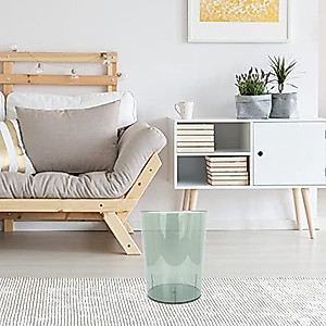 Office Trash Cans Clear Wastebasket Plastic Trash Can: Garbage Container Can Litter Bin Household Kitchen Bedroom Office Restaurant Wastebasket Green Office Waste Basket