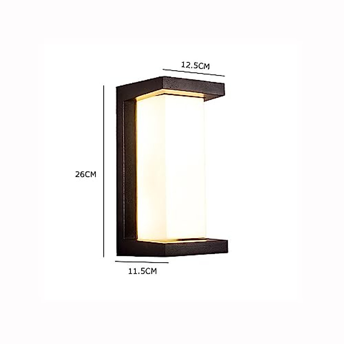 WENZIFI Outdoor Wall Lights 12W LED Wall Sconces IP65 Waterproof Wall Lamps Black Finish Die Cast Aluminum Wall Mounted Lamps for Porch Courtyards Garage Foyer Front Door