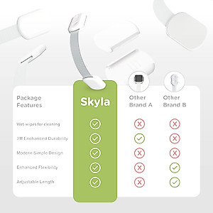 SKYLA HOMES Baby Locks (8-Pack) Child Safety Cabinet Proofing - Safe Quick and Easy 3M Adhesive Cabinet Drawer Door Latches No Screws & Magnets Multi-Purpose for Furniture Kitchen Ovens Toilet Seats