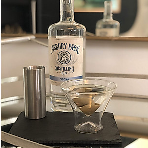 Outset Double Wall Glasses, Martini Glasses, Set of 2, Borosilicate Glassware