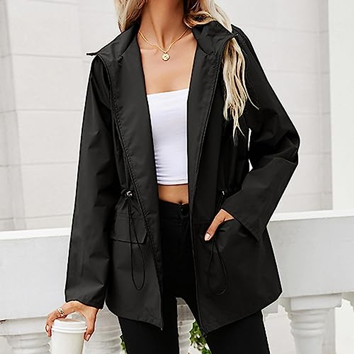 rain Jacket Womens Waterproof with Hood Hoodies for Women y2k Fall Outfits Women Womens top with Knot Womens Bomber Jacket Plus Size Off Shoulder top Womens Tips Women Solid Basic Fleece Letter