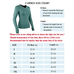 CADMUS Women's V-Neck Workout Shirts Long Sleeve Yoga Top Athletic Running T Shirt,Black, Grey, White,Medium