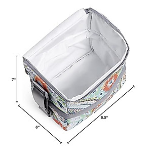 Vera Bradley Women's Recycled Lighten Up Reactive Expandable Lunch Cooler Lunch Bag, Citrus Paisley, One Size