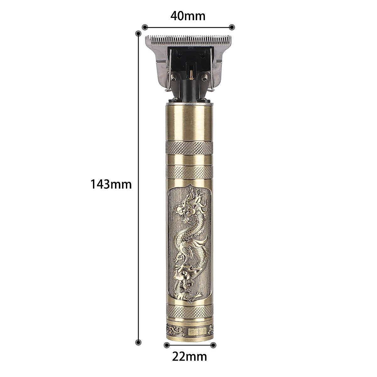 Professional Electric Pro Li Outliner Hair Clippers for Men, Cordless Rechargeable Zero Gapped Cutting T Blade Trimmer, Haircutting Baldhead Beard Shaver Barber with 4 Guide Combs 2 Battery