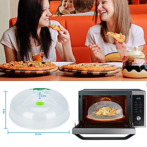 Microwave Splatter Cover, Microwave Cover for Food, Large Microwave Plate Cover Guard Lid with Steam Vents Keeps Microwave Oven Clean, 11.5 Inch BPA Free & Dishwasher Safe