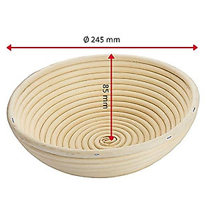 Westmark Round Fermentation Baskets, 10" diameter, Wicker