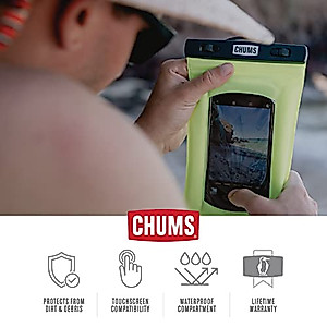 Chums Floating Phone Protector – Smartphone Touchscreen Waterproof Pouch with Removable Lanyard (Green)