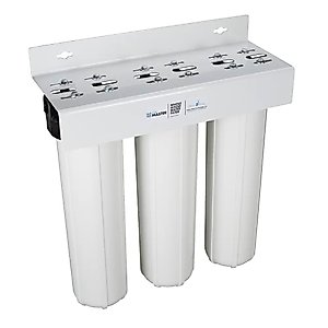 Home Master Whole House Three Stage Water Filtration System with Fine Sediment, Iron and Carbon, Blue