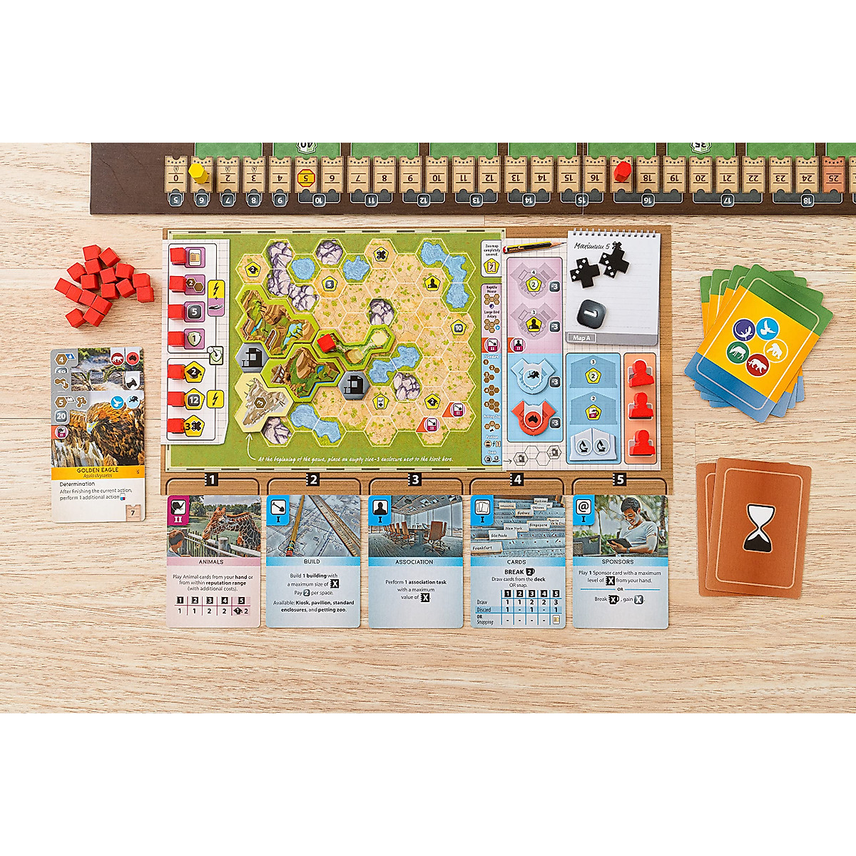 Capstone Games Ark Nova Card Drafting, Hand Management Strategy Board Game, 1-4 Players, 90 to 150 Minute Play