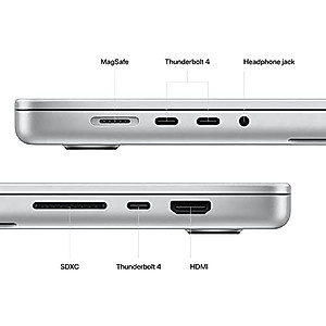 Apple 2023 MacBook Pro Laptop M2 Pro chip with 12‑core CPU and 19‑core GPU: 16.2-inch Liquid Retina XDR Display, 16GB Unified Memory, 512GB SSD Storage. Works with iPhone/iPad; Silver