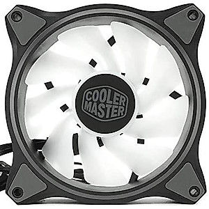 Cooler Master MasterFan MF140 Halo Duo-Ring Addressable RGB Lighting 140mm Fan, Absorbing Rubber Pads, PWM Static Pressure for 5V 3-Pin ARGB,NOT Work with 4-pin RGB or RGB+12V (Gen-2 MF140 Halo)