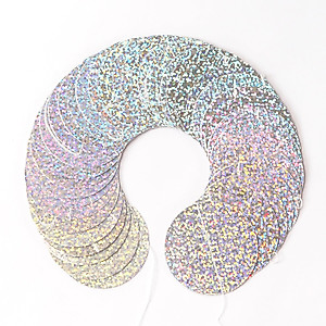 Iridescent Disco-Holographic Party-Decorations Garland Streamers - 52Ft Birthday Bachelorette Hanging Banner Decor,Engagement Valentines Dance Classroom Glitter New Years Christmas Backdrop Huglony