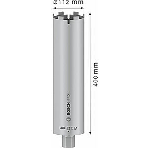 Bosch 2608601409 Diamond Dry Core Drill, 0 V, Silver, 112 x 400 mm