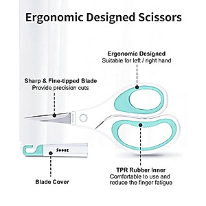 Sooez Weeding Tools for Vinyl, 6PCS Basic Tools Set for Cricut, Precision Craft Vinyl Tool Kit, Weeder/Scraper/Spatula/Scoring Stylus/Tweezers/Scissors for Vinyl, Paper & Iron-on Projects, Colored