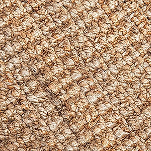 Natural Jute Boucle 6'x9' Doormat 6ft x 9ft 6x9, Hand Woven & Reversible for Living Room Kitchen Entryway Rug, Jute Burlap Braided Rag Rug, Farmhouse Rag Rug, Rustic Rug, Natural Look Rug