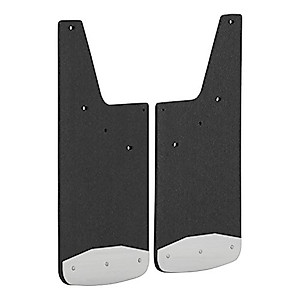 LUVERNE 250743 Front or Rear 12-Inch x 23-Inch Textured Rubber Mud Guards, Select Chevrolet Silverado, GMC Sierra 1500, 2500, 3500 HD , Black