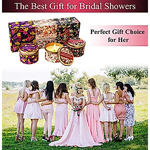 Briojoy Gifts for Women - Scented Candle Gift Set for Wife, Girlfriend, Mom, Best Friend, Daughter - Valentines Day Gift for Her - Lady Birthday Gift - All-Natural Soy Wax Candles - Spa Relaxing