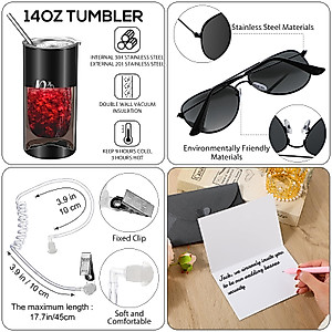 15 Pcs Flower Girl Ring Bearer Gifts Set Include Tumbler with Straw Glasses Canvas Bag Hair Ring Diamond Pen Proposal Card Envelope Acoustic Earpiece Tube Gift Box for Wedding Bride Shower Party