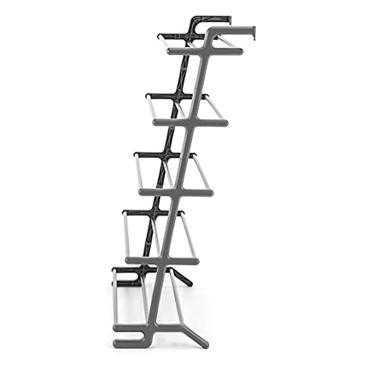 Whitmor 5-Tier Leaning Shoe Rack, Gray