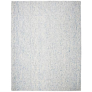 SAFAVIEH Abstract Collection 8' x 10' Ivory/Blue ABT471M Handmade Premium Wool Area Rug