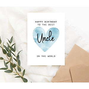 MoltDesigns Happy Birthday To The Best Uncle In The World Card - Uncle Birthday Card - Uncle Card - Father's Day Gift - Happy Birthday Card