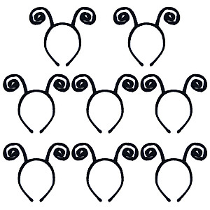 Coopay 8 Pack Butterfly Antenna Headband Black Velvet Headband for Halloween Party Costume Cosplay Dress Up Pretend Play Accessory