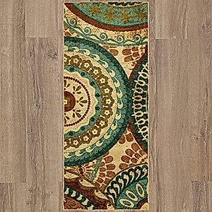 Mohawk Home Forest Suzani Area Rugs, 2 ft x 5 ft, Multi Color