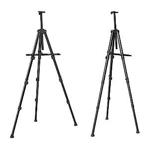 Easels for Painting Canvas, Aredy 66" Art Easel for Drawing, Portable Painting Easel Stand, Metal Table Top Easel (2 Pack)