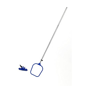 Flowclear Above Ground Pool Maintenance Kit | Features Vacuum and Leaf Skimmer Heads