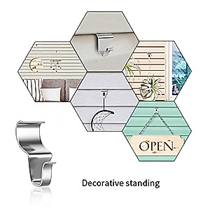 XDCHLK 10pcs Stainless Steel Wall Seam Hook No Trace Free Punch Vinyl Board Creative Kitchen Home Bedroom Wall Hook