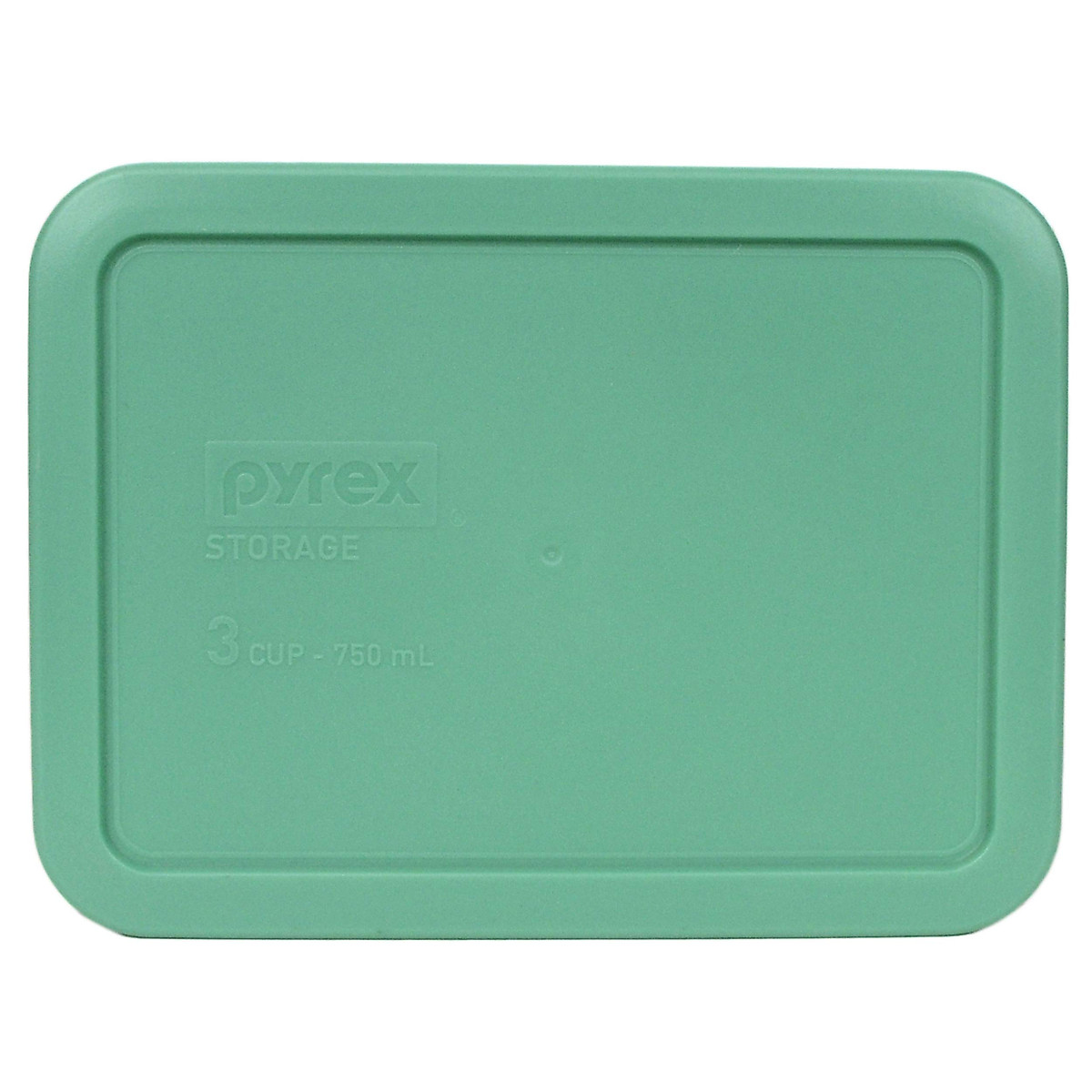 Pyrex 7210-PC Light Green Rectangle Plastic Food Storage Replacement Lid, Made in the USA - 3-Pack