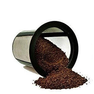 Reusable Coffee Holder and Filter Set, Grey 3 part with filter basket works with Keurig My K-Cup Home brewers by PureWater Filters