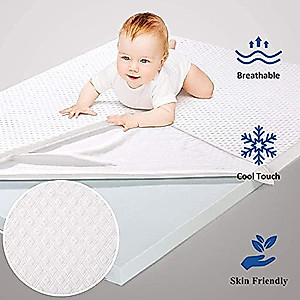 3 Inch Cool Gel Memory Foam Mattress Topper Queen Size Bed,Removable Soft Cover, Comfort Body Support & Pressure Relief,10 Year Warranty