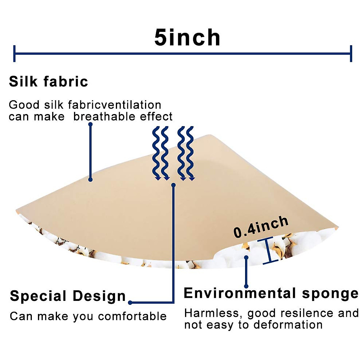 Hicdaw 8 Pairs Bra Pads Inserts Bra Cups Insert Sports Bra Pad Insert Sew in Bra Cups for Women