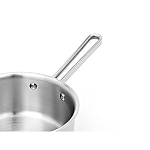 CHEF TOPF 1.5 qt 5-ply stainless steel sauce pan with cover, Brushed finish, full 5-ply, multi-clad, oven safe, dishwasher safe