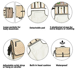 ThinkVivo Diaper Changing Pad, Portable Changing Station with Waterproof Folding Mat, Baby Changing Kit, Bonus eBook